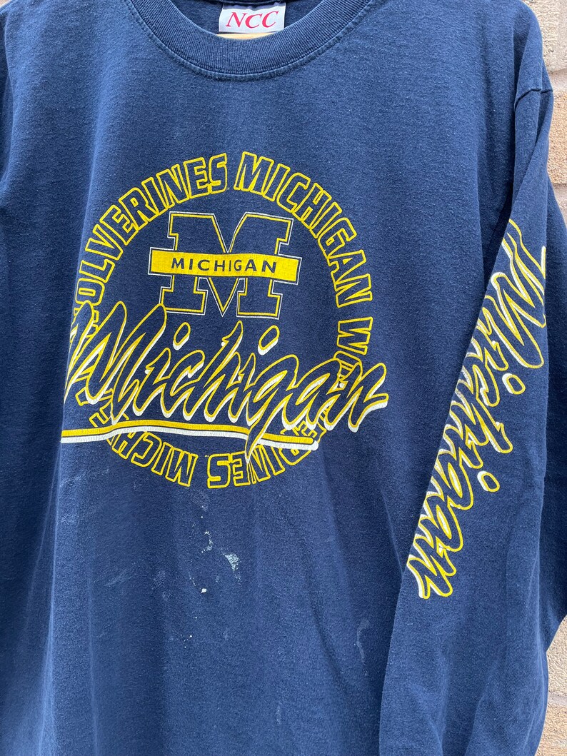 Vintage Michigan Wolverines NCAA Longsleeve - Etsy
