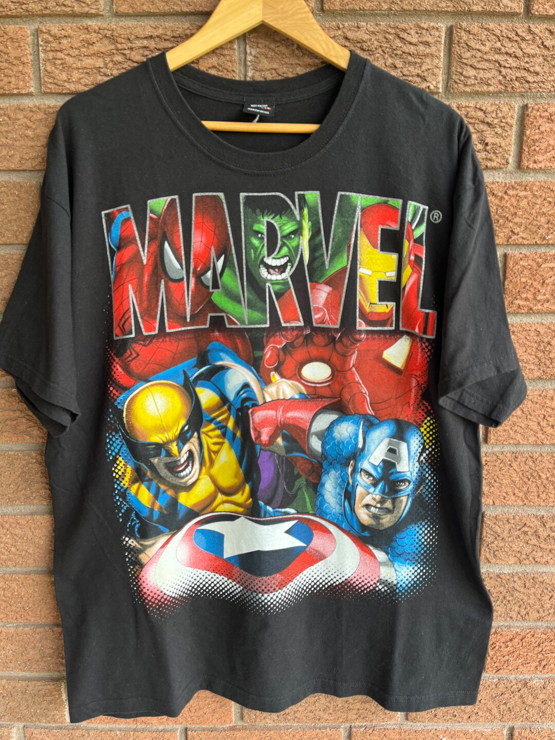 Vintage Marvel Avengers Team Mad Engine T-shirt - Etsy