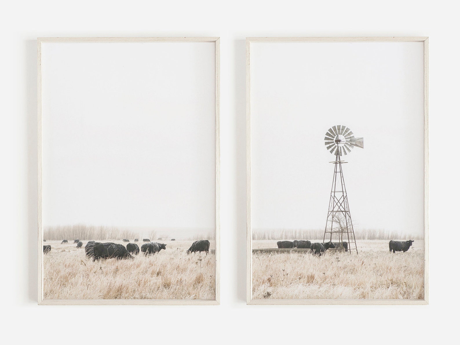 Modern Farmhouse Windmill Print Set of 2 Wall Art Prints - Etsy