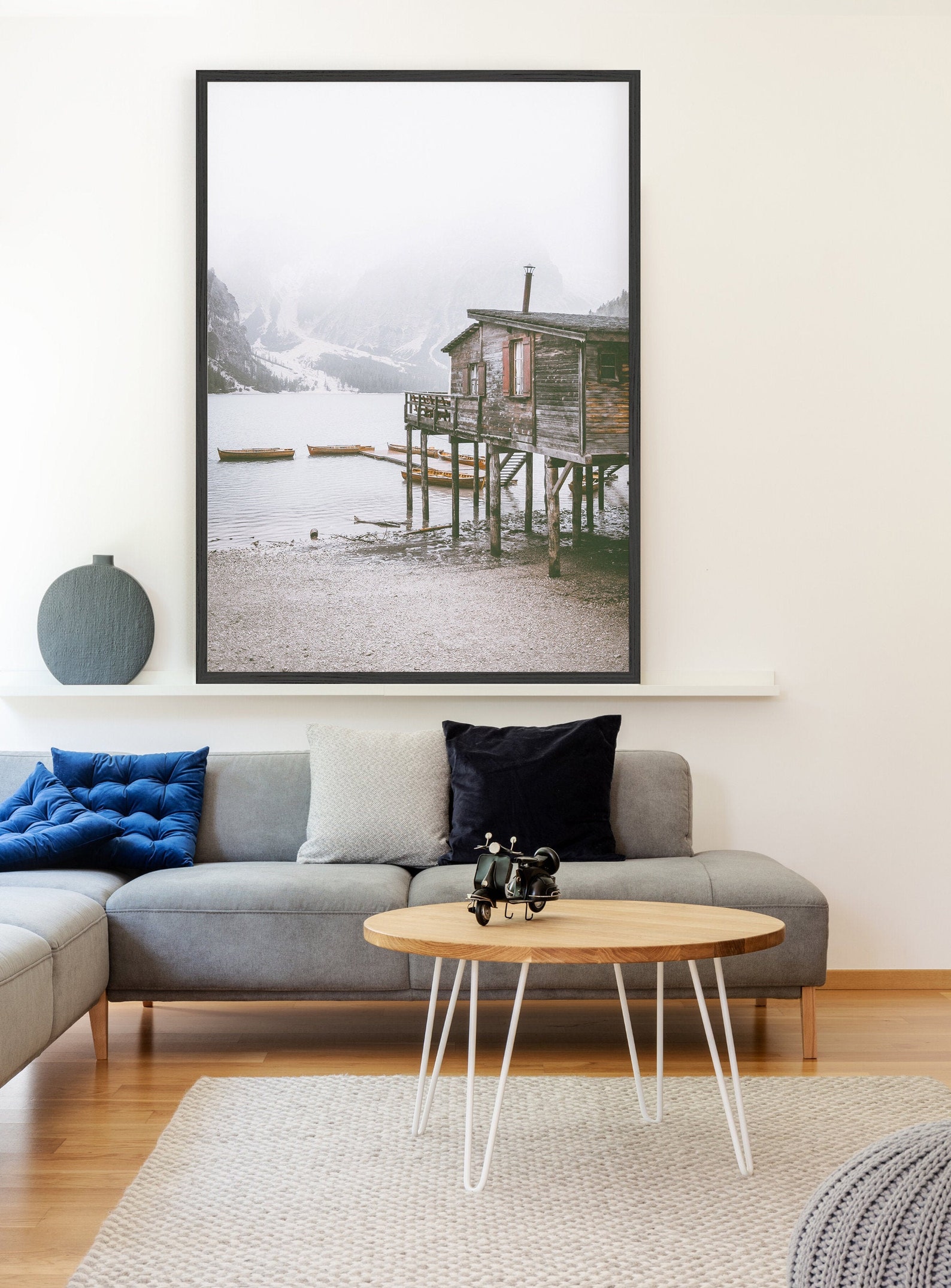 Mountain Print, Canadian Wall Art, Rustic Cabin Print, Mountain Lake ...
