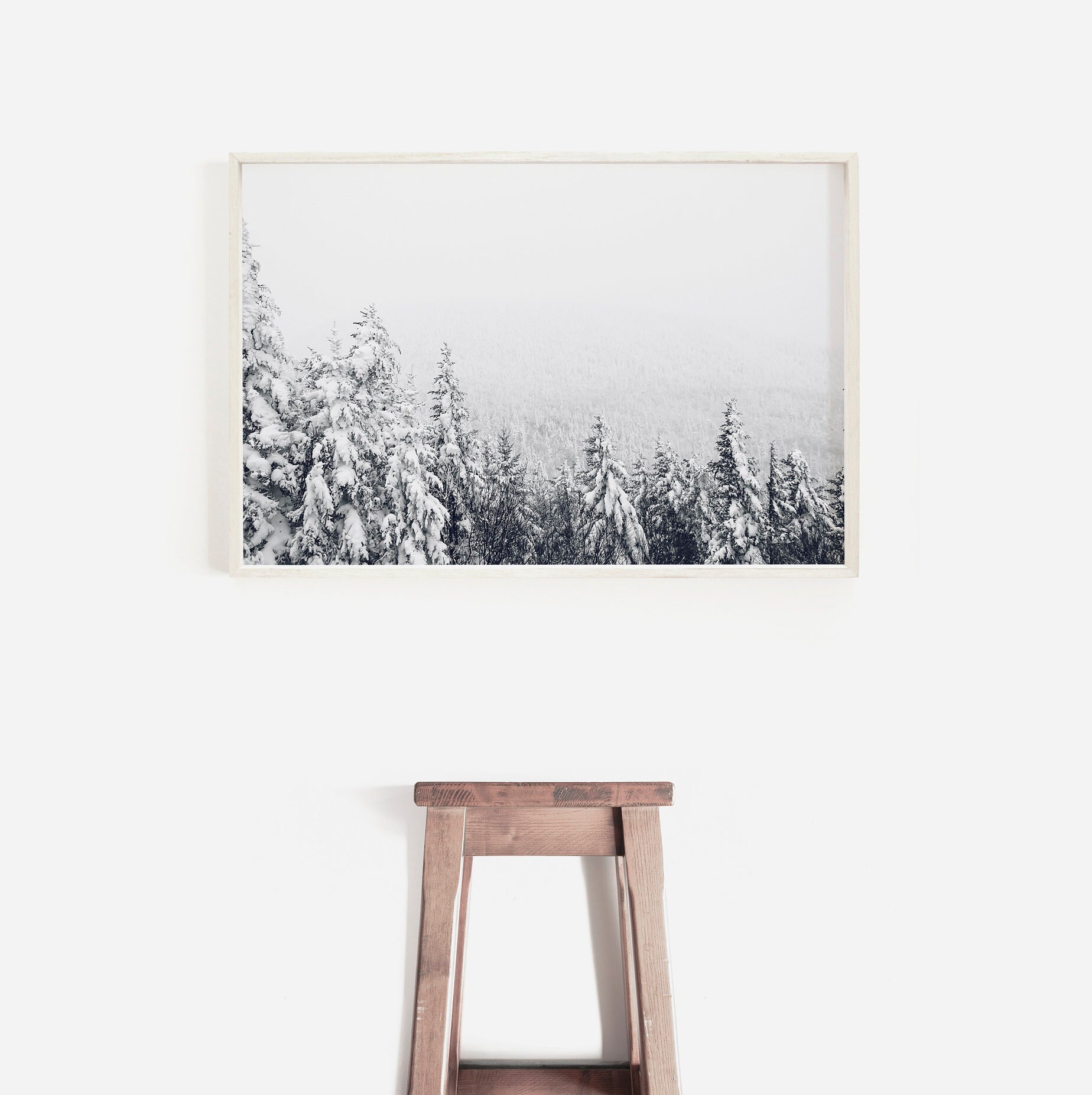Horizontal Wall Art Winter Trees Print Landscape Photography Snowy ...