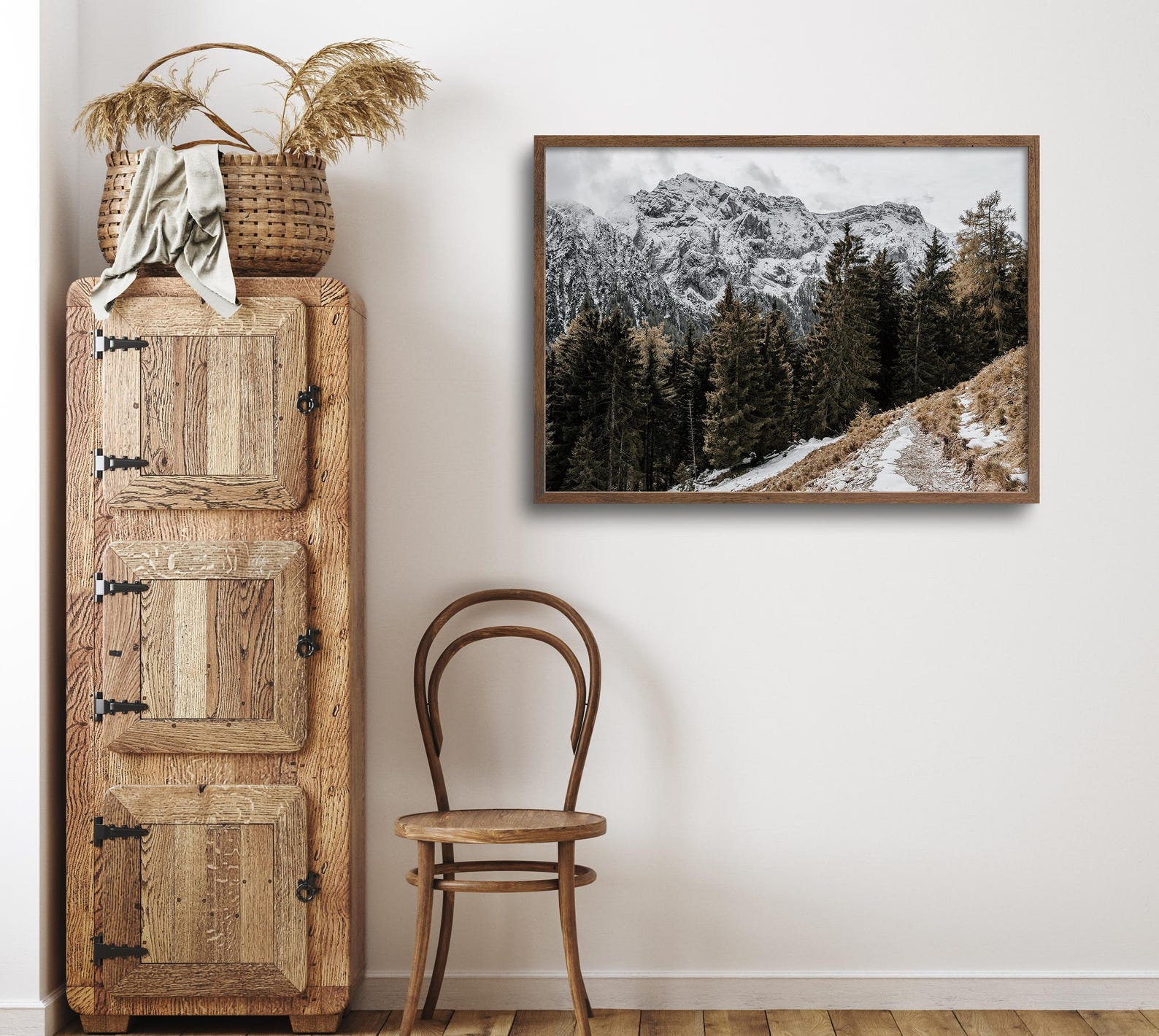 Colorado Mountain Scenery Print, Rustic Home Decor, Snow Covered Peaks ...