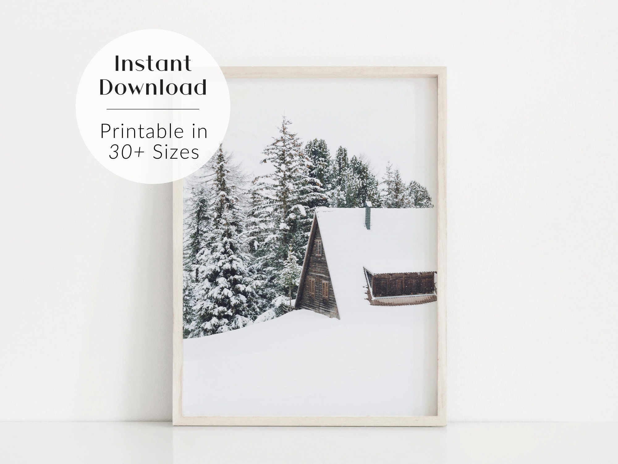 Rustic Log Cabin Wall Art Print Log Cabin in the Woods Print | Etsy