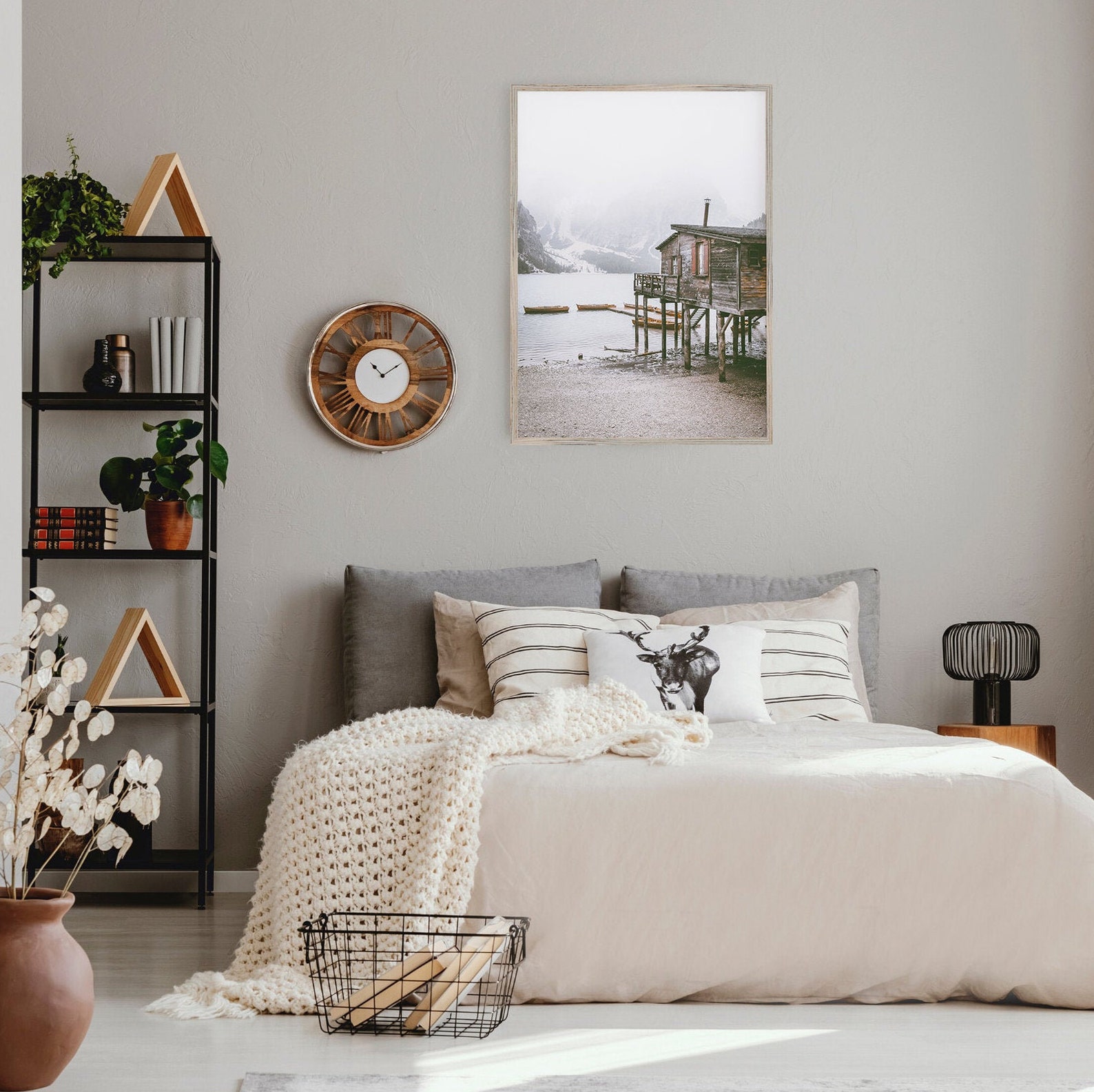 Mountain Print Canadian Wall Art Rustic Cabin Print - Etsy