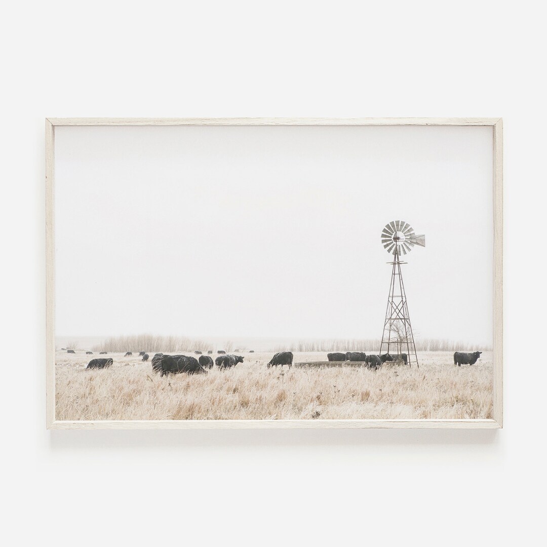 Modern Farmhouse Windmill Print, Farmhouse Printable, Windmill Decor ...