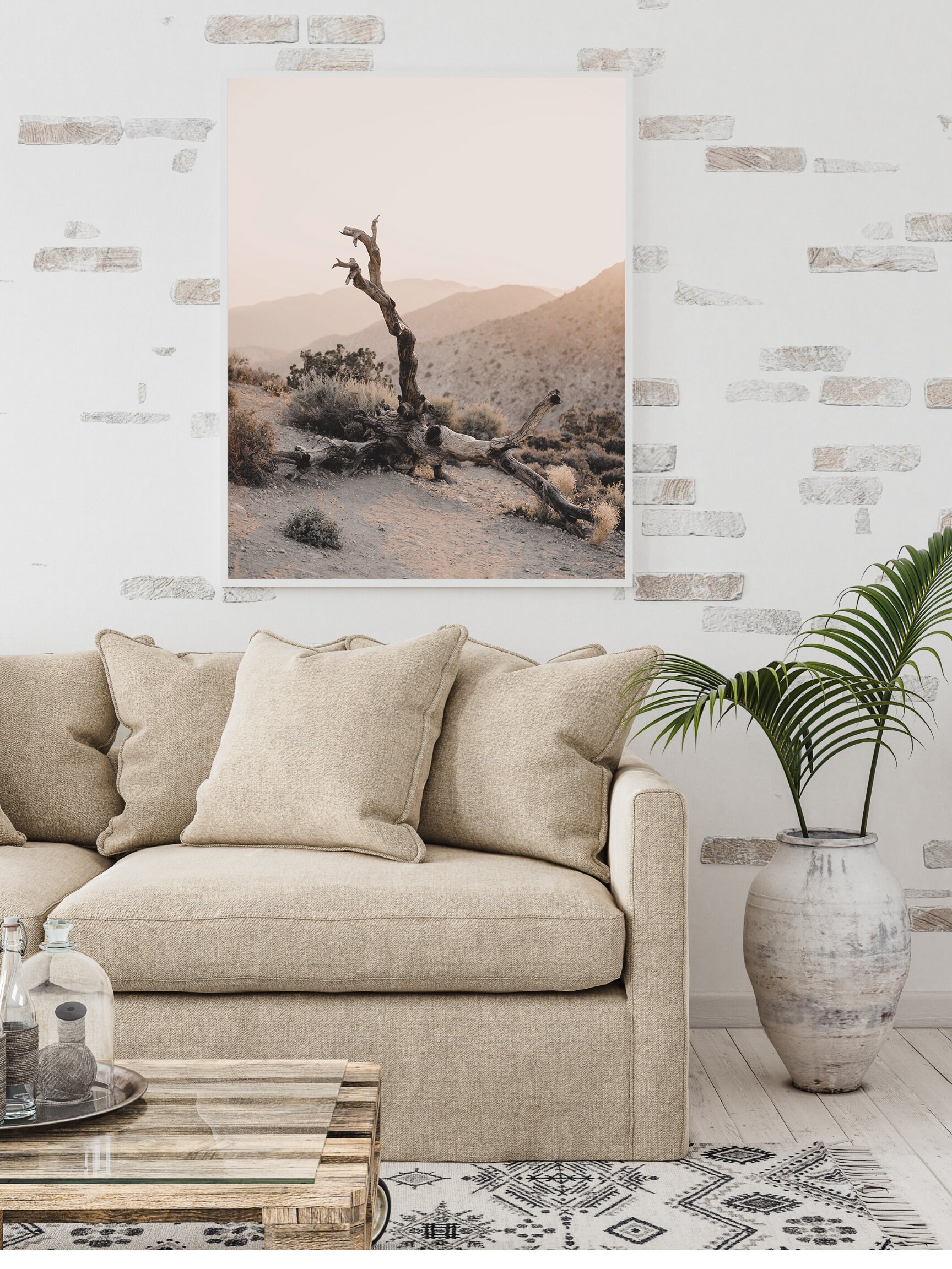 Boho Wall Art Set of 2 Prints Desert Print 2 Piece Print Set | Etsy