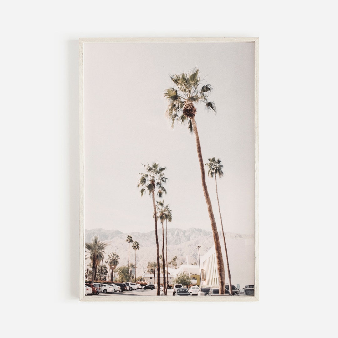 Retro California Palm Tree Art, Palm Springs, Miami Tropical Palms ...