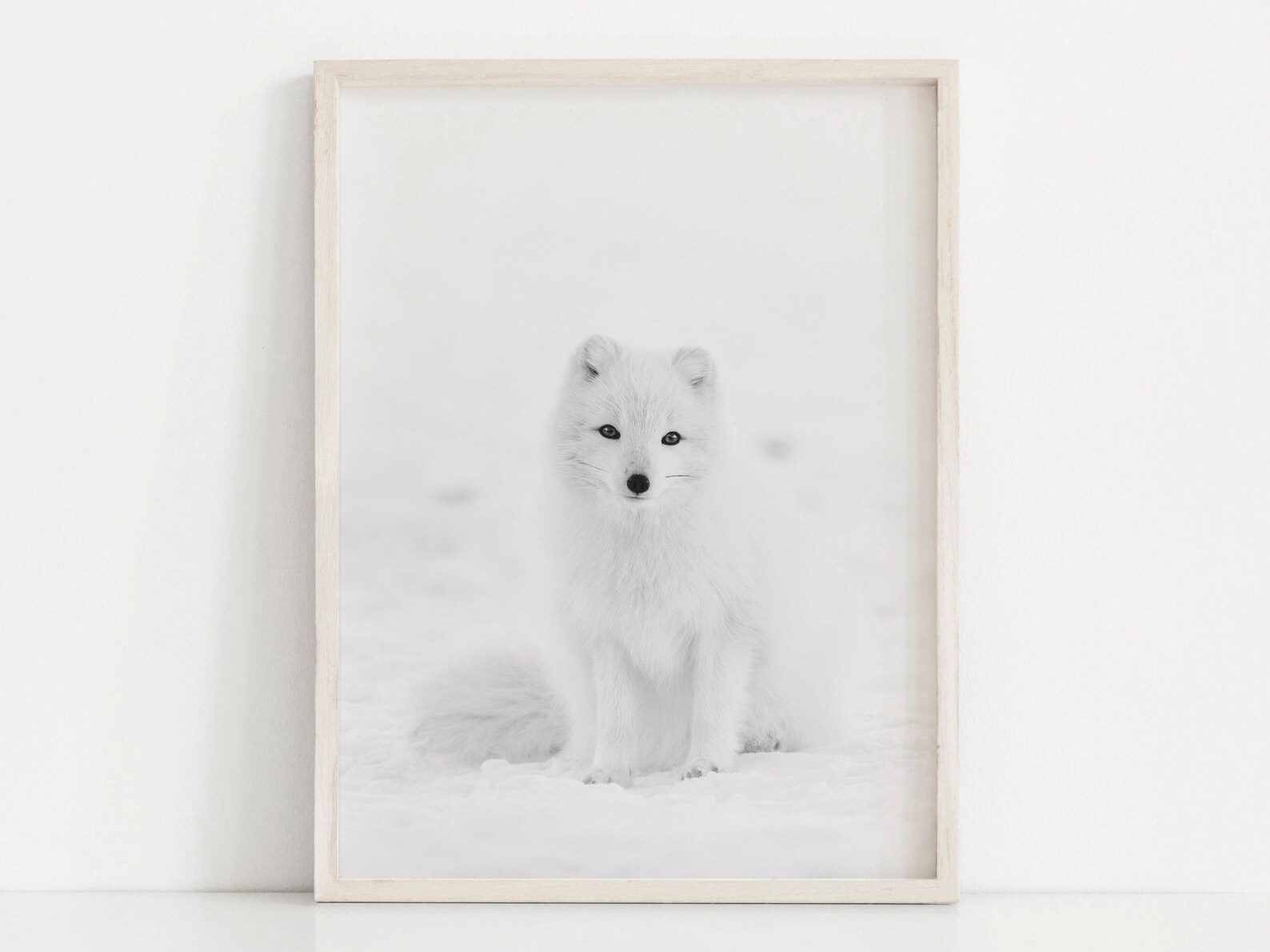 Fox Print White Fox Art Arctic Fox Animal Print White Animal - Etsy