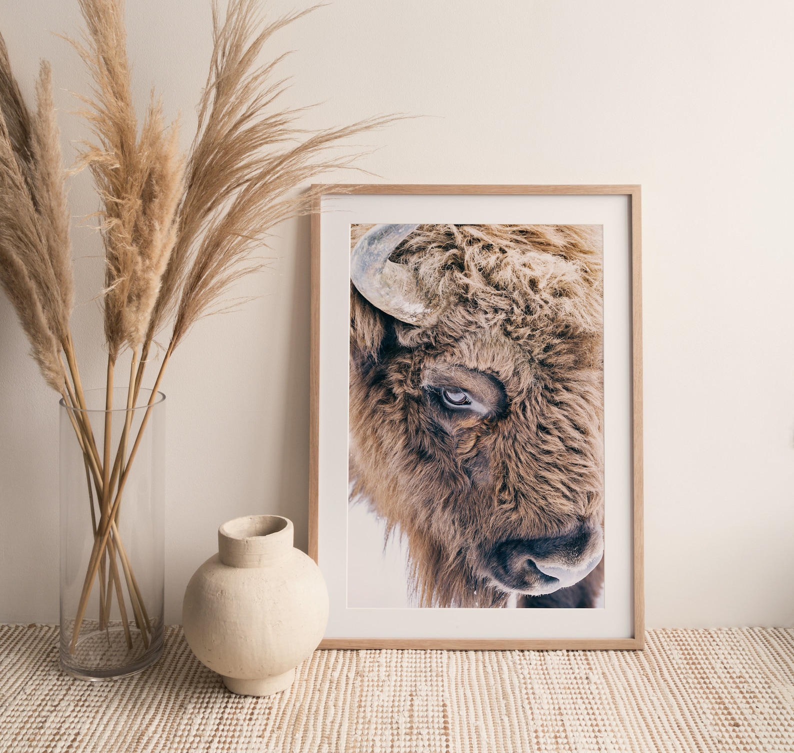 Bison Print Wildlife Photography Rustic Farmhouse Printable | Etsy