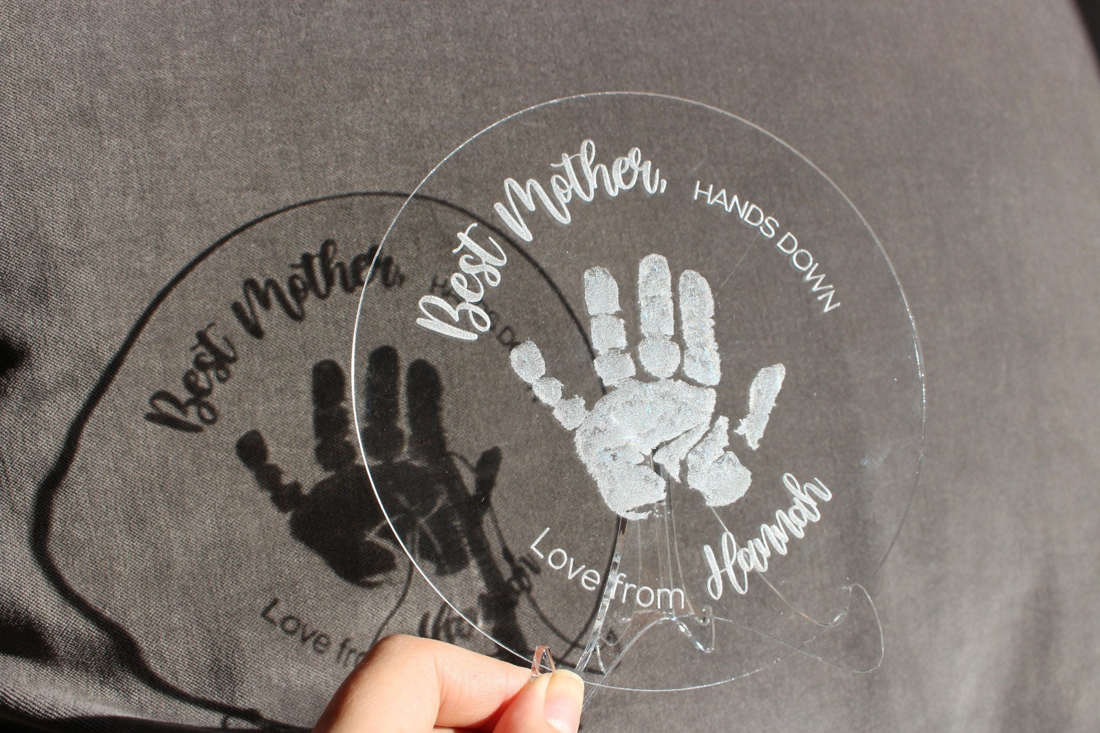 Custom Handprint Sign Baby Handprint Acrylic Sign Gift - Etsy
