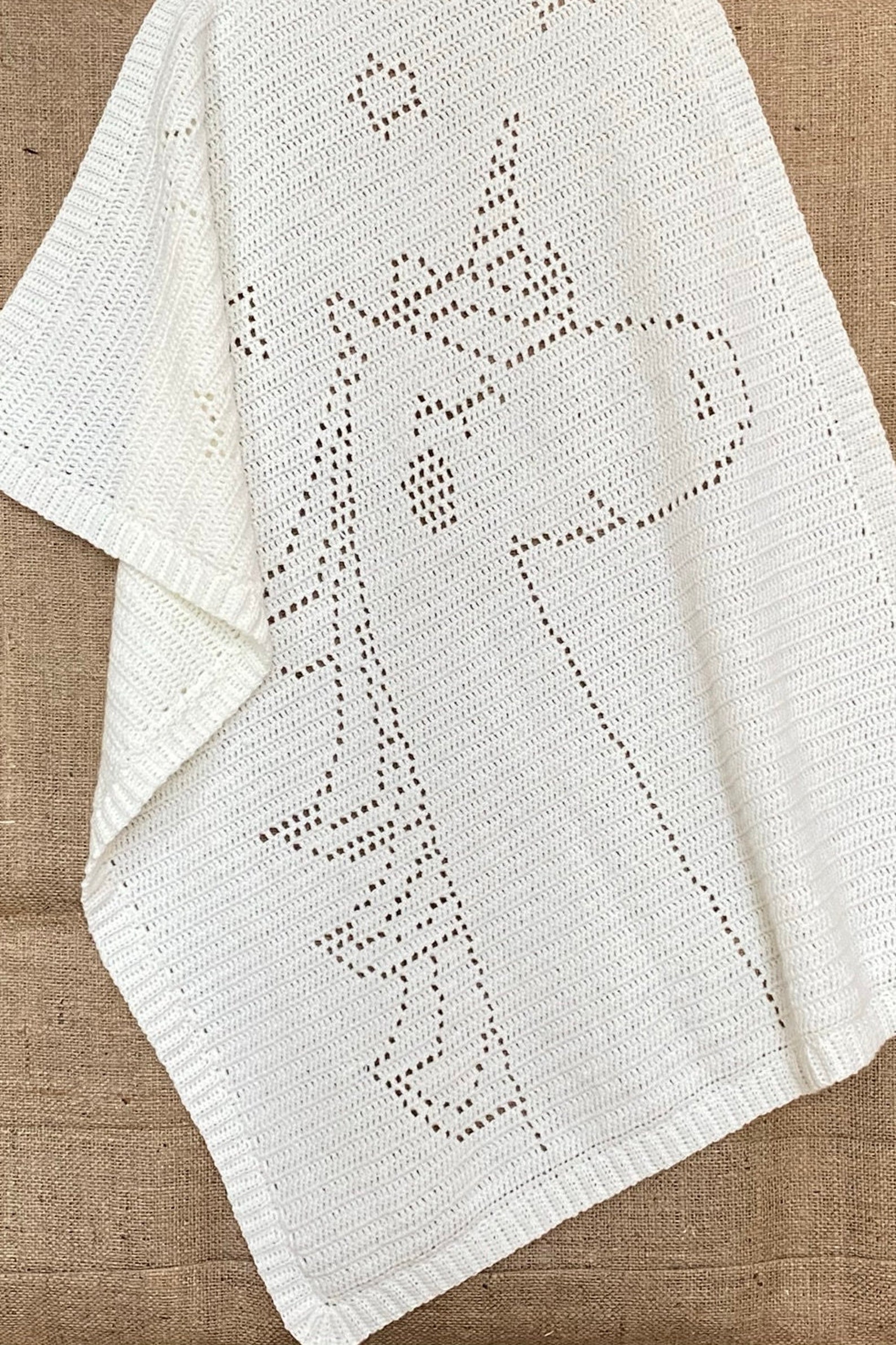 Unicorn Crochet Baby Blanket Pattern: Filet Design (PDF Pattern) - Etsy