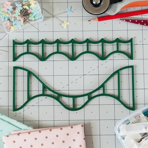 Quilting Wave Ruler, 4 Wave Sizes, Longarm and Other Machines, by ...