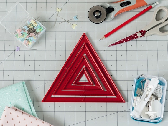 Triangle Quilting Rulers 4 Piece Set Multiple Colors by - Etsy
