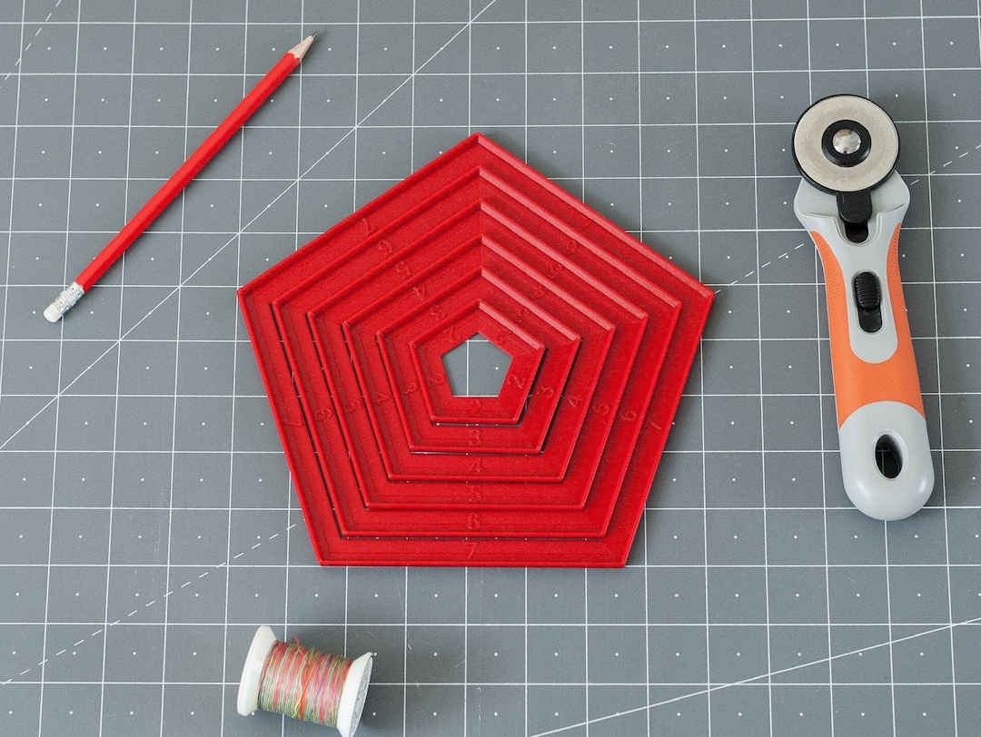 Pentagon Quilting Rulers, 6 Piece Set, Multiple Colors, by ...