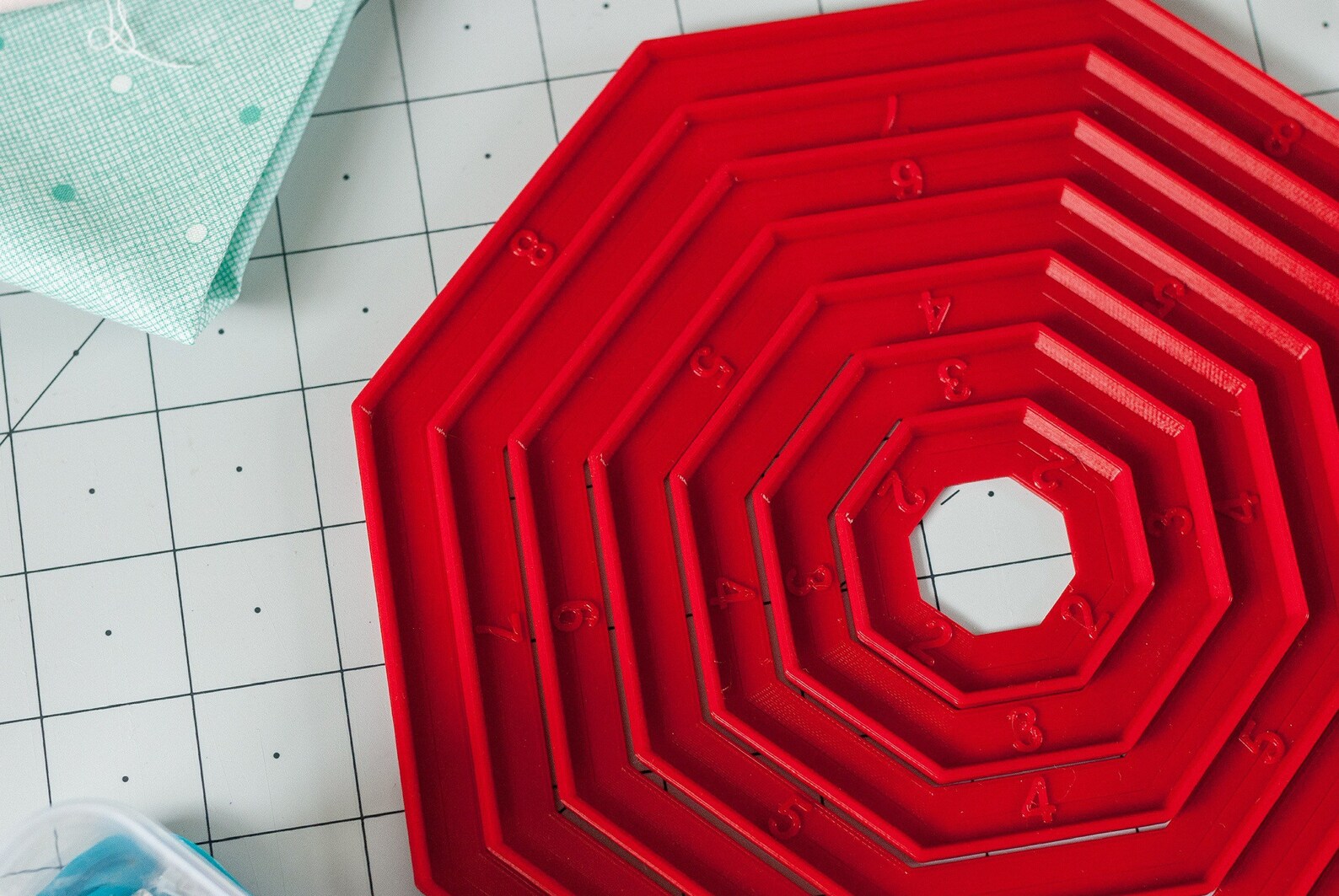 Octagon Quilting Rulers, 7 Piece Set, Multiple Colors, by Alconydesigns ...