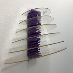 Hanging Quilting Ruler Rack: 18 Slot Organizer, Pick Your Size & Color ...