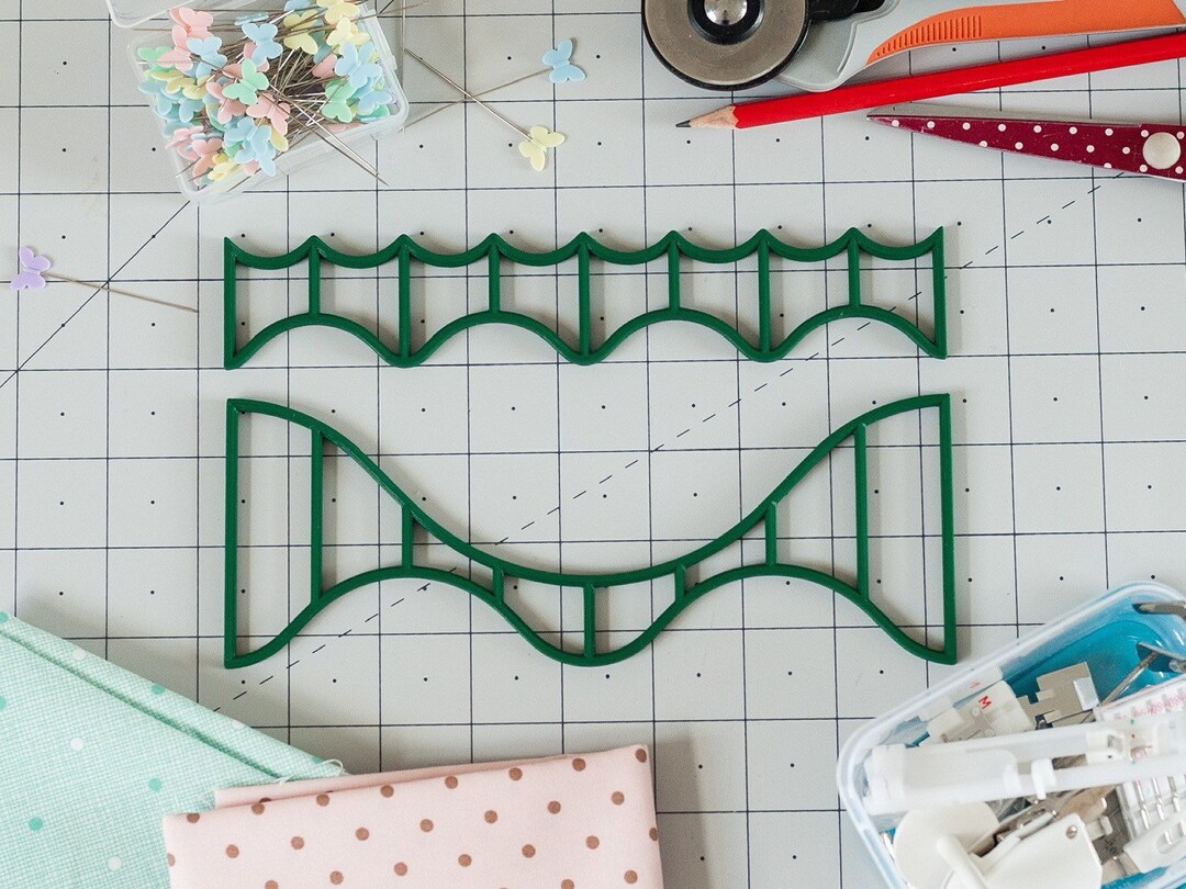 Quilting Wave Ruler, 4 Wave Sizes, Longarm and Other Machines, by ...