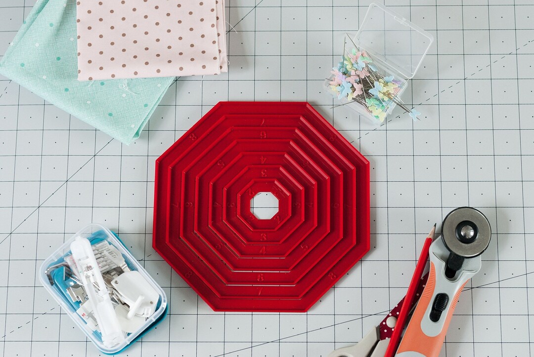 Octagon Quilting Rulers, 7 Piece Set, Multiple Colors, by Alconydesigns ...