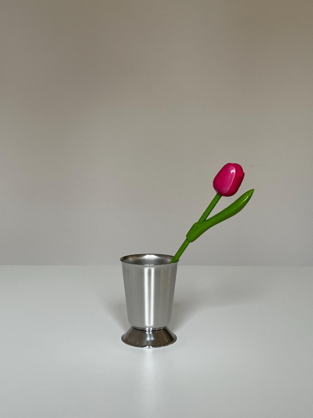 Vintage 1960s Alessi Spoon Vase, Italian Modernist Small Vase ...