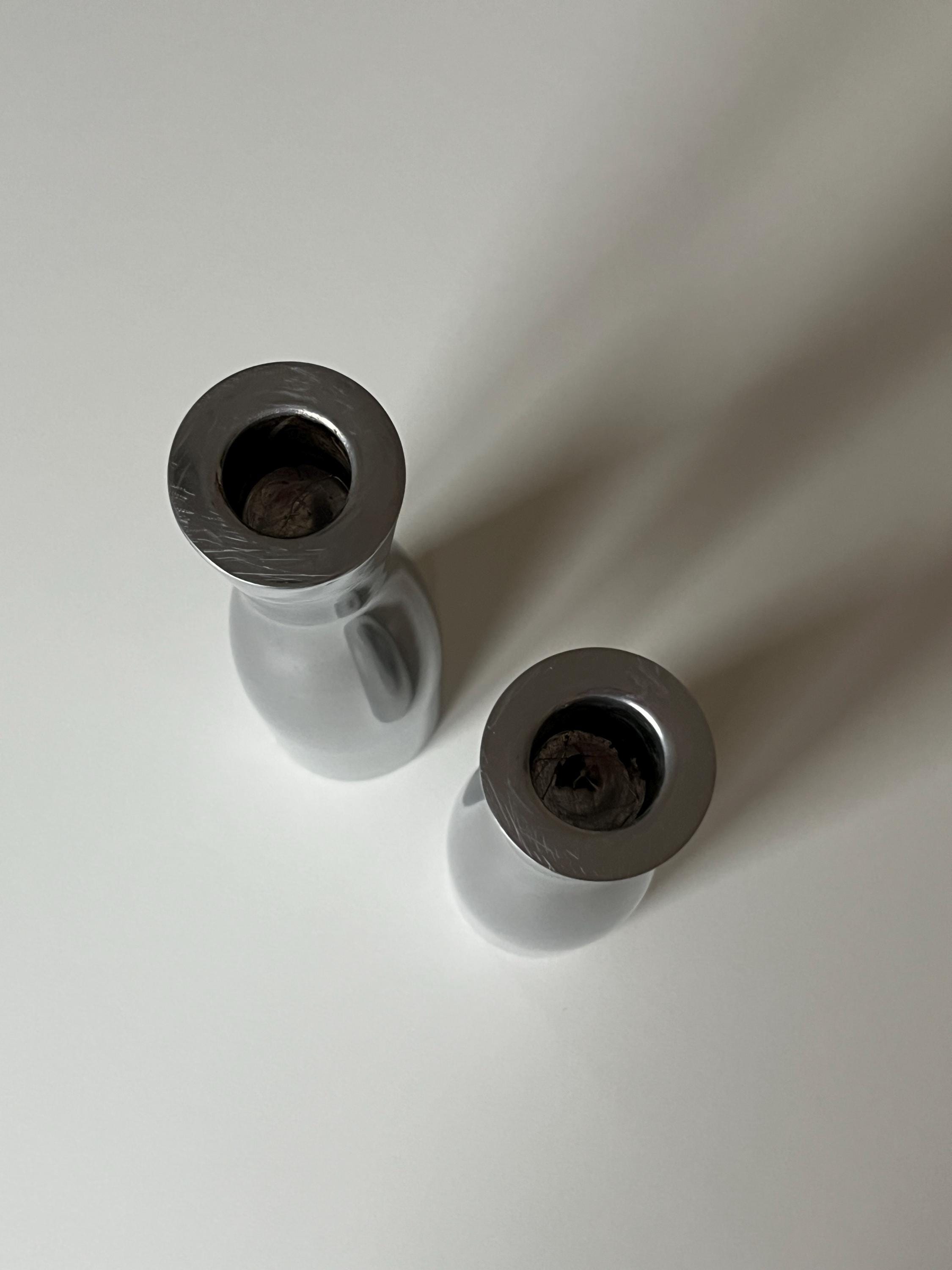 Vintage 1990s IKEA Aluminum Candleholders by Erika Pekkari, Set of 2 ...