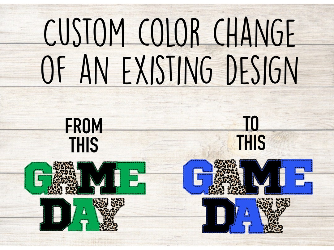 Custom Order Request: Change of Color of an Existing Design Sublimation ...