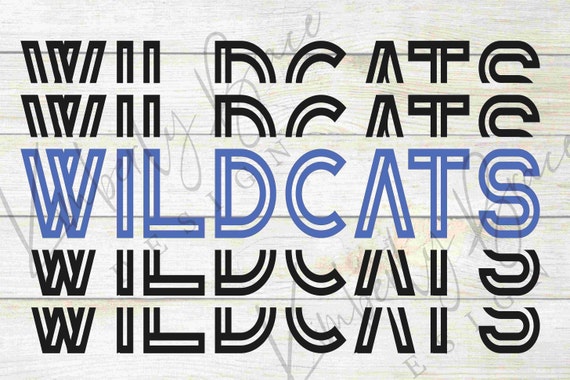 Wildcats Royal Blue Stacked Sublimation Digital Download | Etsy