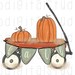Pumpkins in a Wagon Yellow Banner Digital Clip Art fall Time Autumn PNG ...