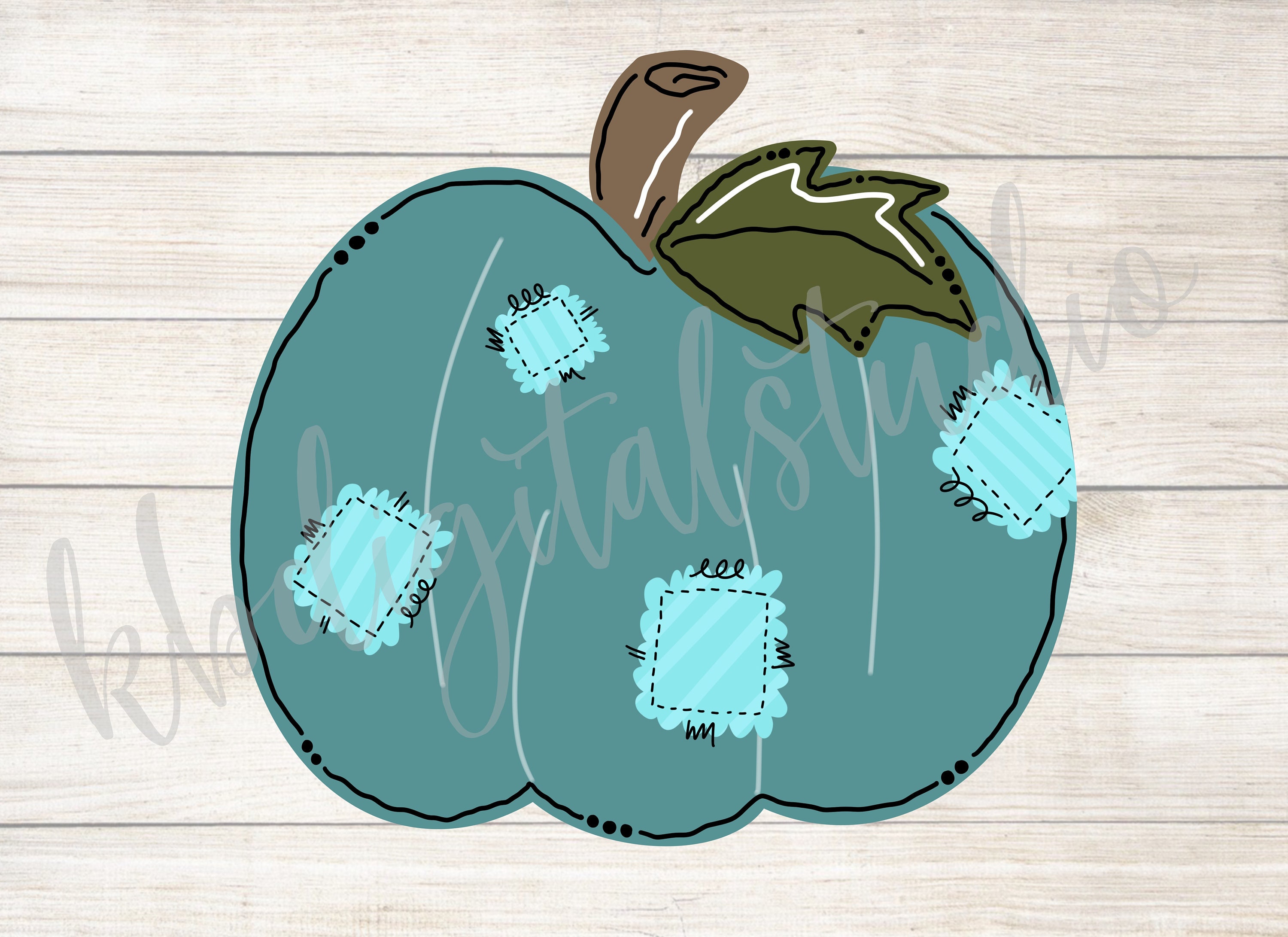Teal Pumpkin Patch Work Digital Clip Art fall Time Autumn PNG ...