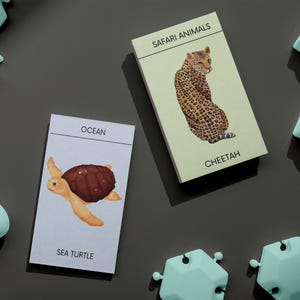 Learning Cards - Animals - Printable Educational Cards, Instant ...