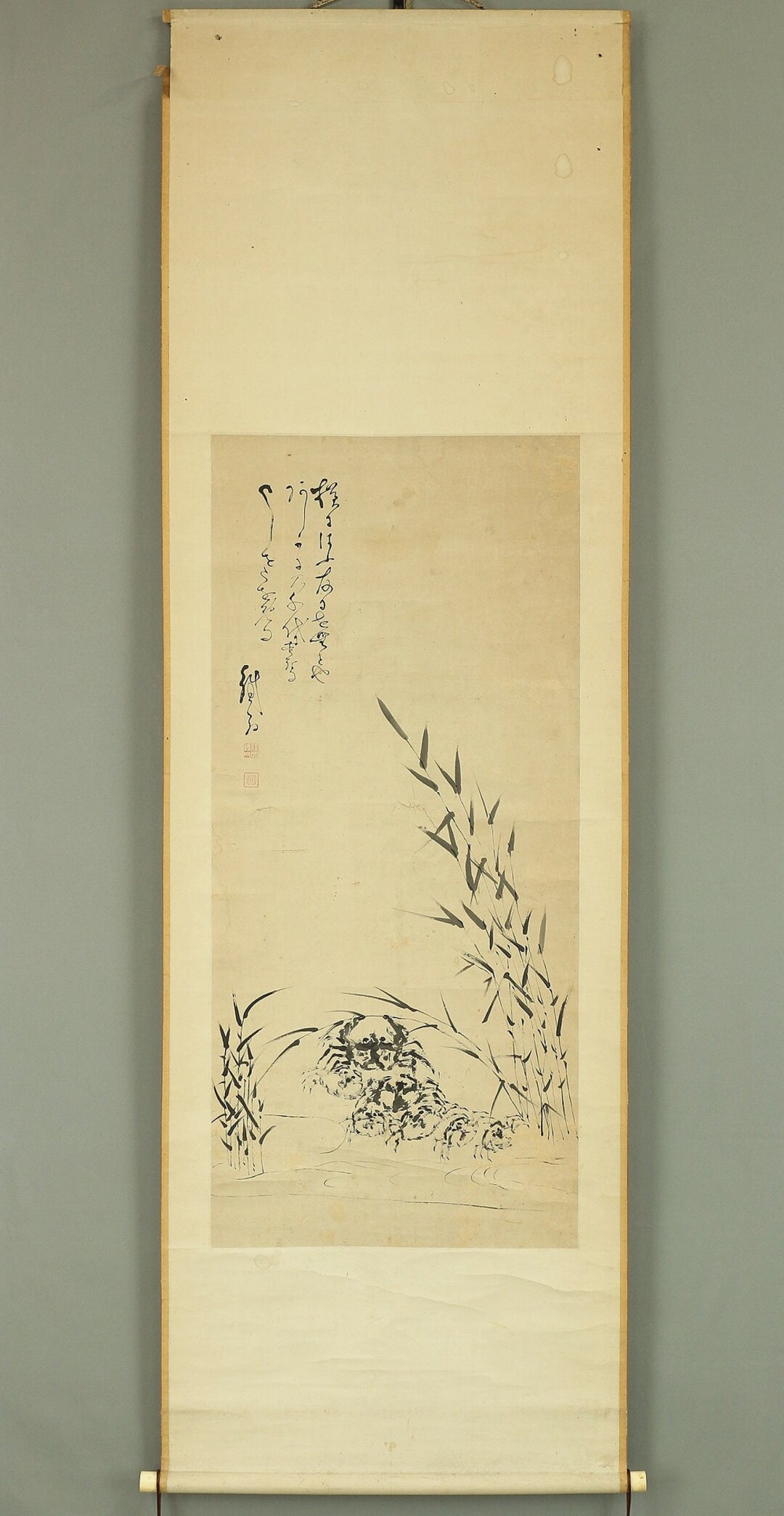 鉄翁祖門 Tetsuo Somon 1791 1872 Japanese Antique Art Kakejiku Kakemono Wall Hanging Scroll
