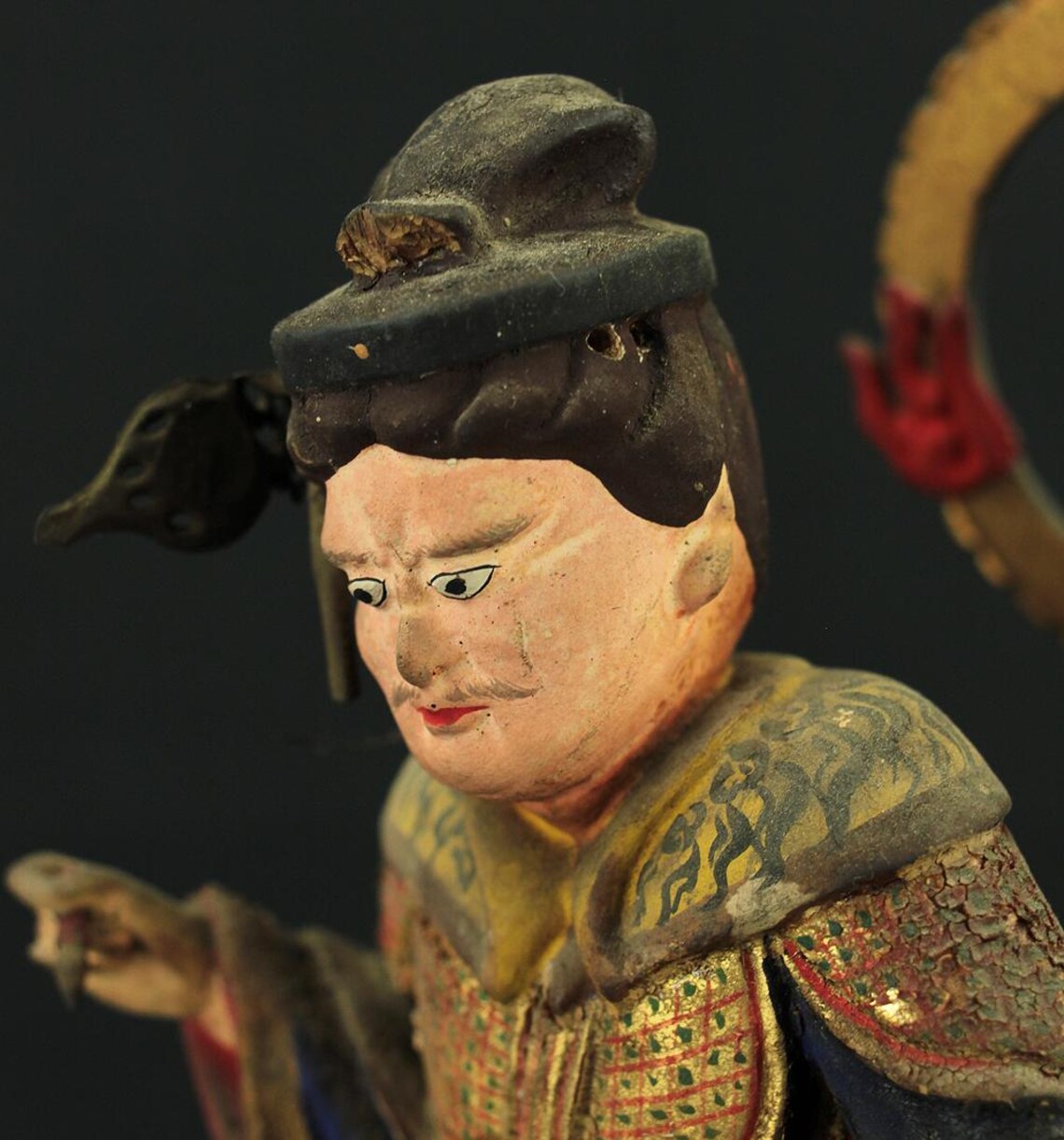 Shitenno 四天王 (four Heavenly Kings) 34.8cm Wood Carving Buddhism Statue ...