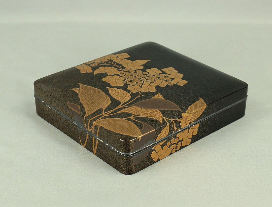 Makie Gold Silver Lacquer Japanese Suzuribako inkstone Box Design of ...