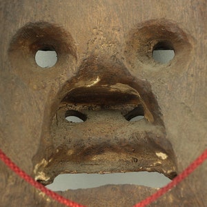 Shishiguchi 獅子口 Mask / Japanese Traditional Noh Play Resin Carving Mask ...