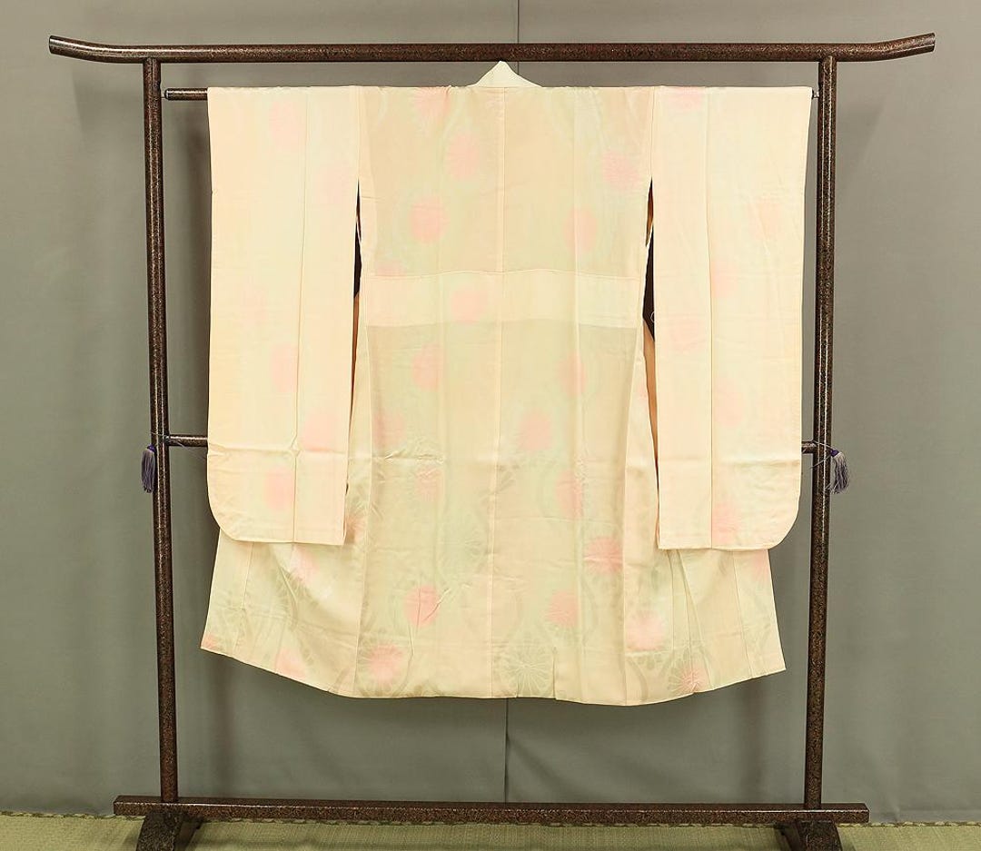 Juban Japanese Kimono Long Undergarment With Light Pink Color Pattern ...