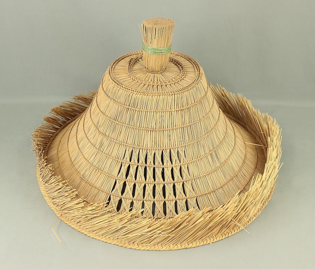 Roningasa Amigasa Hat for Ronin Samurai Bushi Made of Japanese Rush ...