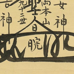 日院 Nichiin Age 1881 Japanese Art Buddhist Kakejiku Kakemono Wall ...