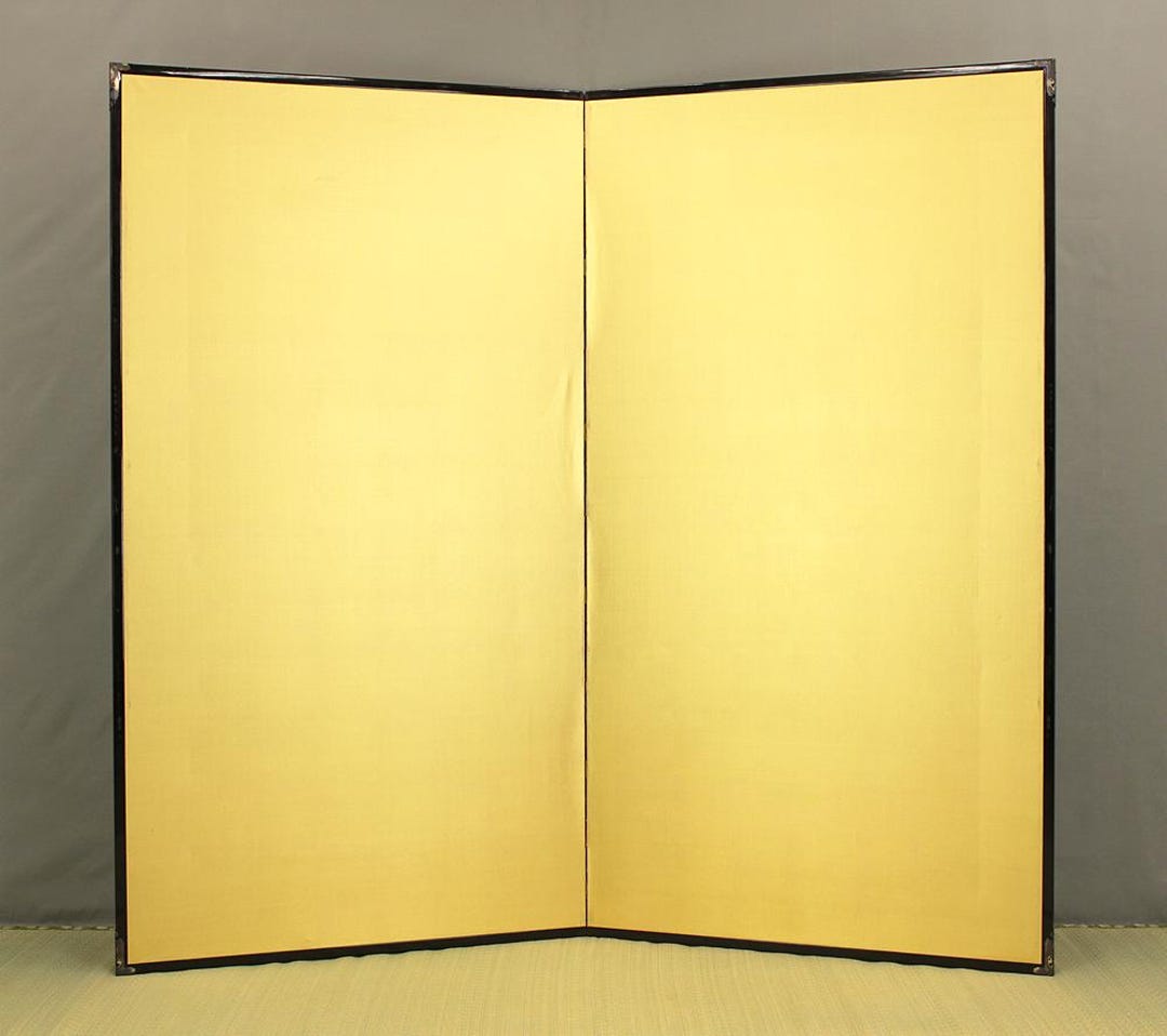 Gold-leaf Room Divider Byobu Two Panels Folding Screen VA702 - Etsy