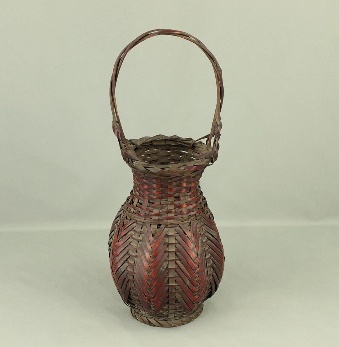 Hanakago - Japanese Bamboo Woven Flower Vase Basket VA443 - Etsy