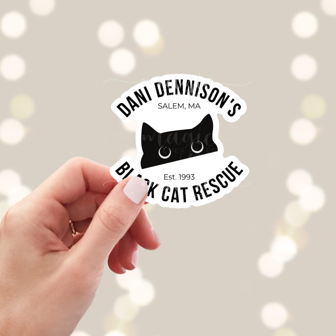 Binx Sticker | Black Cat Rescue | Cats Lover Sticker - Etsy