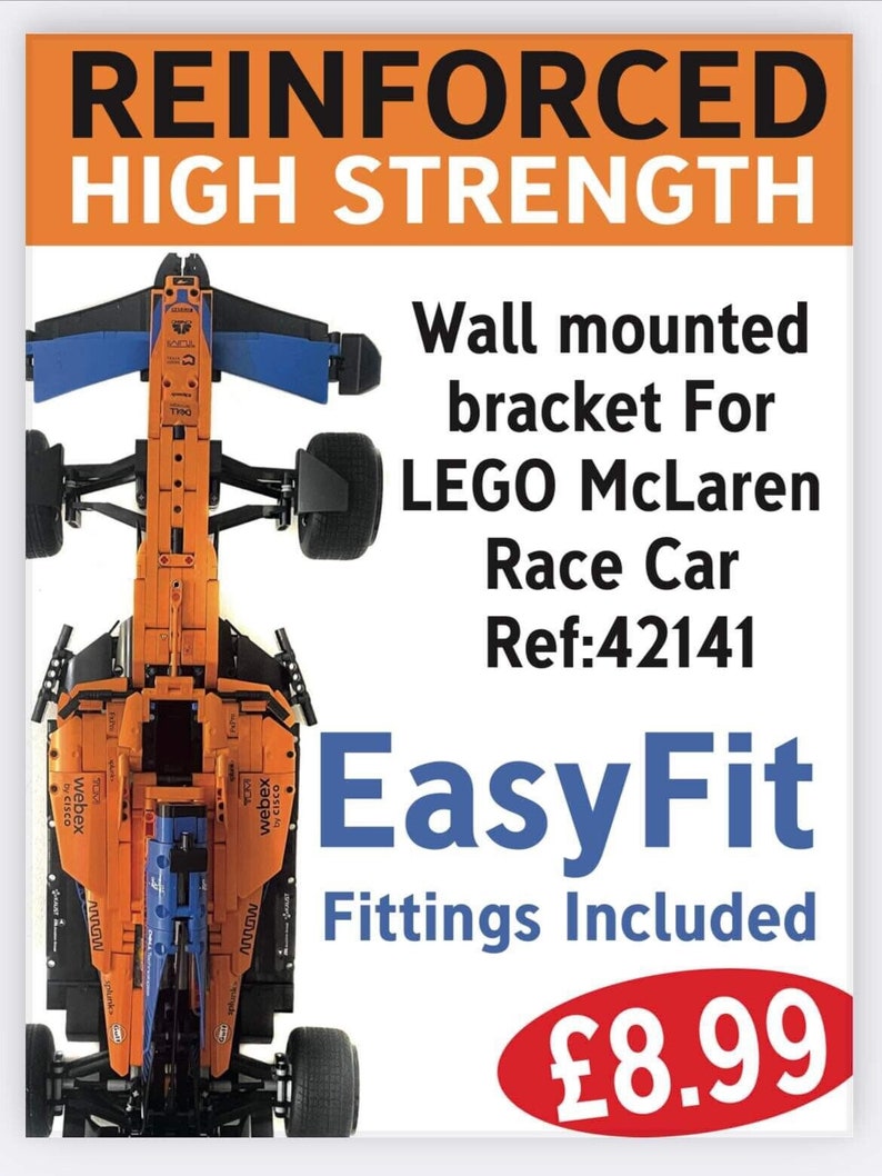 Wall Mount for Lego Mclaren 42141 | High Strength Guaranteed | Free ...