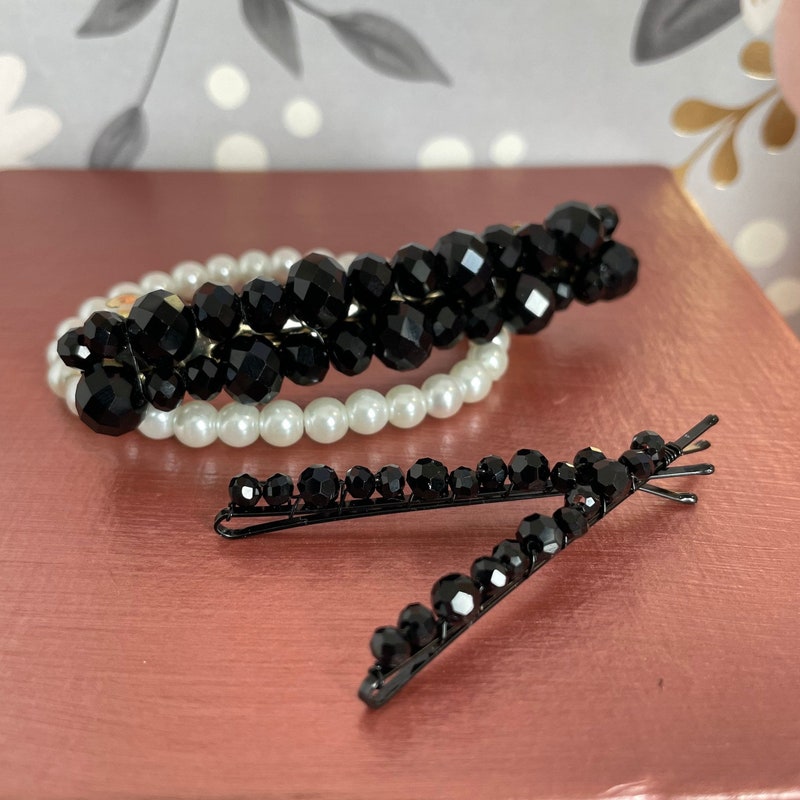 Beaded Hair Barrette - Etsy