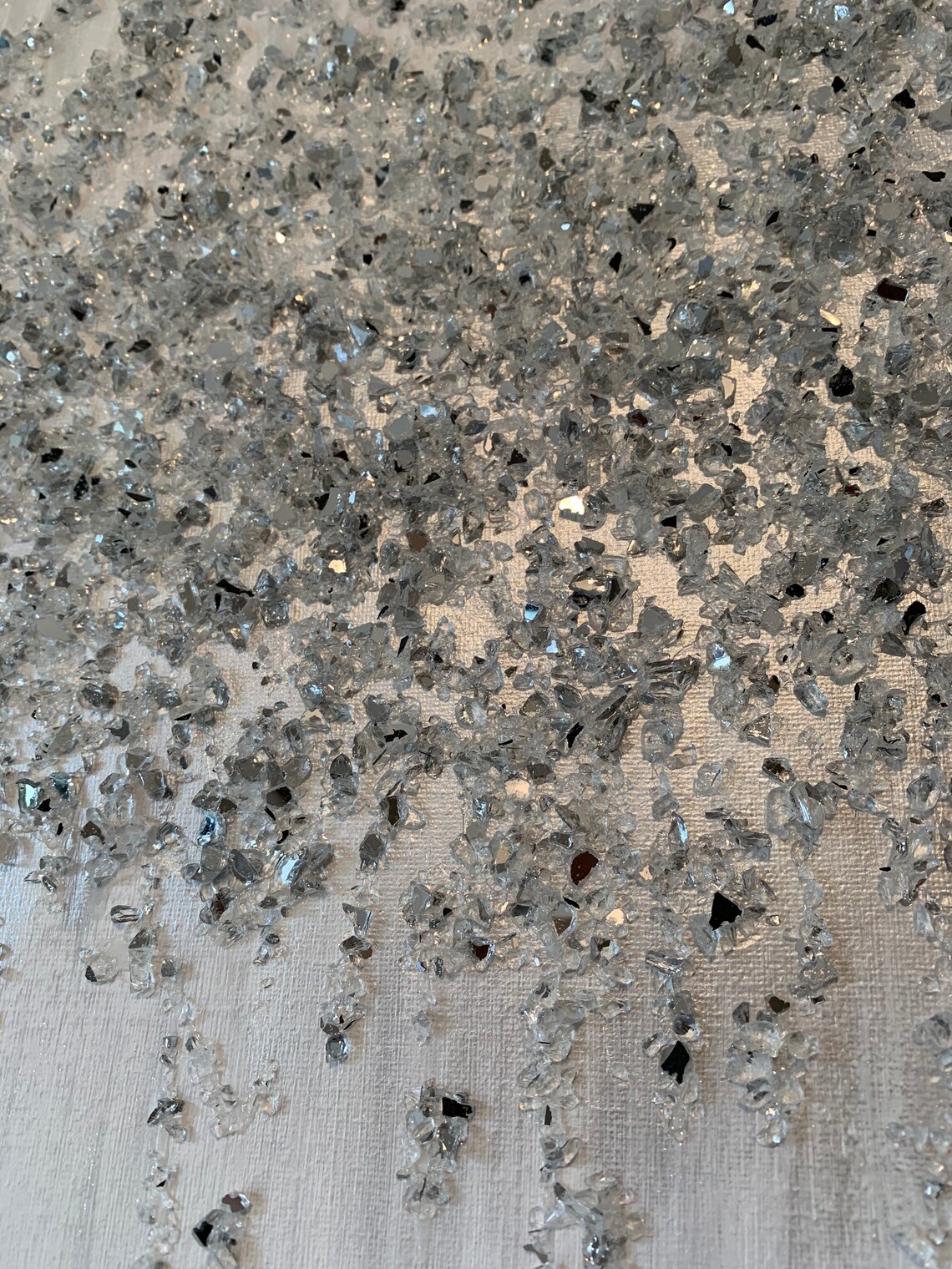 Large Grey Sliver White Abstract Silver Grey Glitter Wall - Etsy