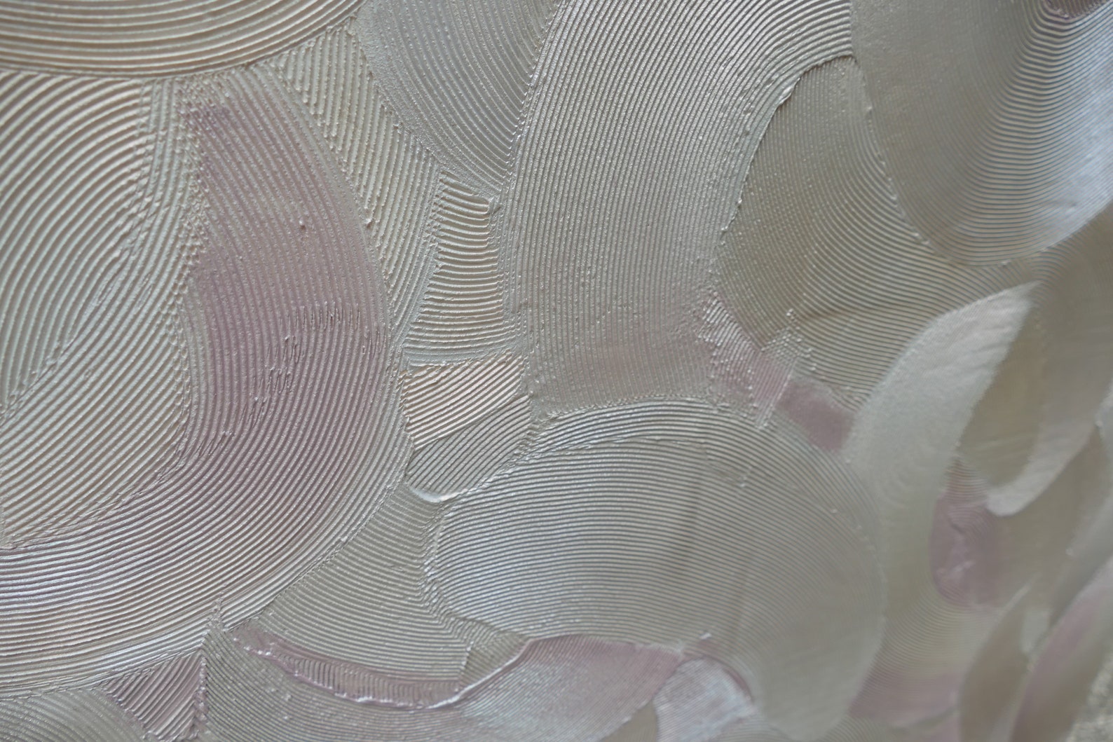 Large Pearl White, Iridescent, Textured Abstract Painting, White Wall ...