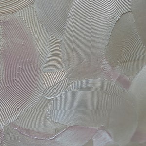 Large Pearl White, Iridescent, Textured Abstract Painting, White Wall ...