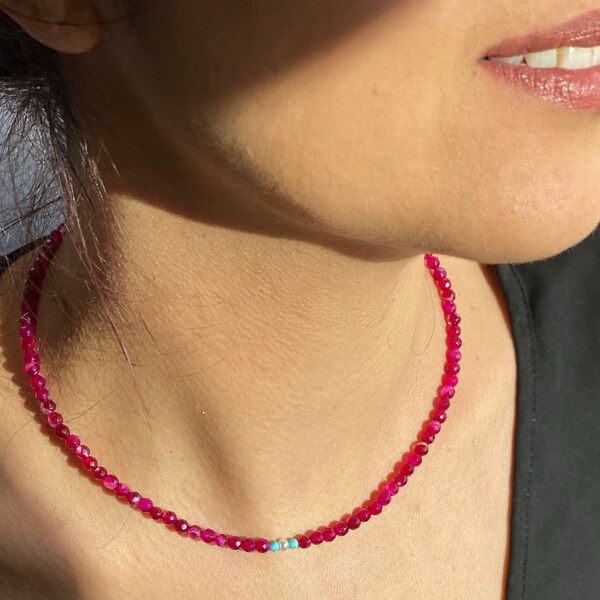 Magenta Necklace - Etsy