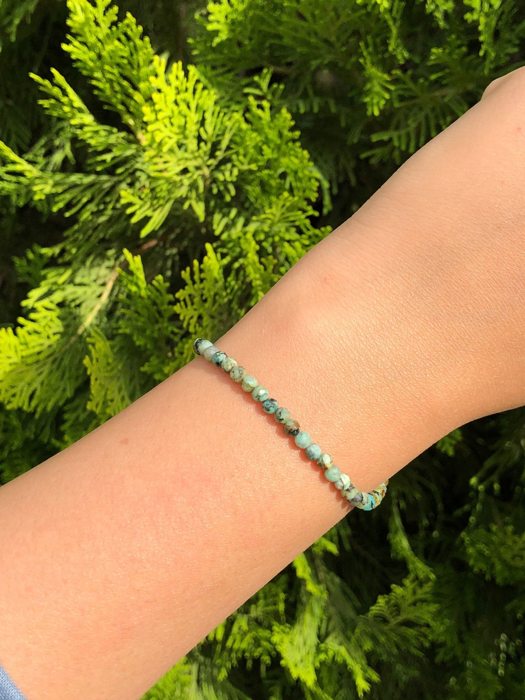 Natural Turquoise Bracelet, African Turquoise Bracelet, Adjustable ...