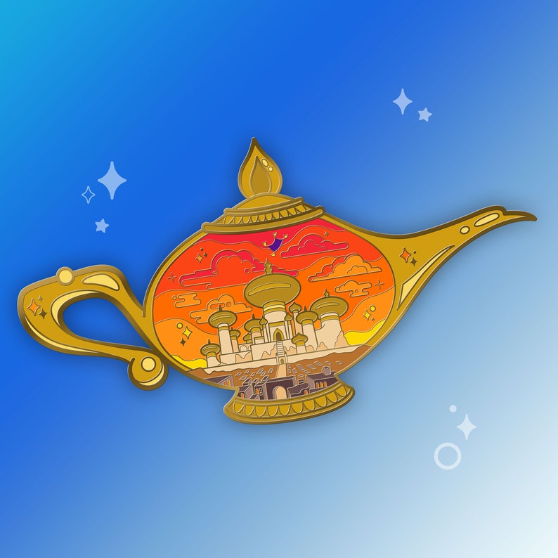 Aladdin Hard Enamel Pin Enamel Pin Detailed Princess - Etsy