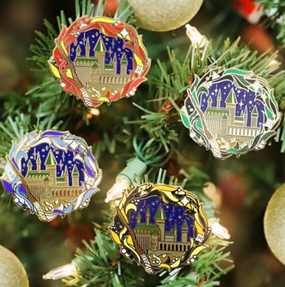 Magic School House Wreath Hard Enamel Pin Enamel Pin - Etsy