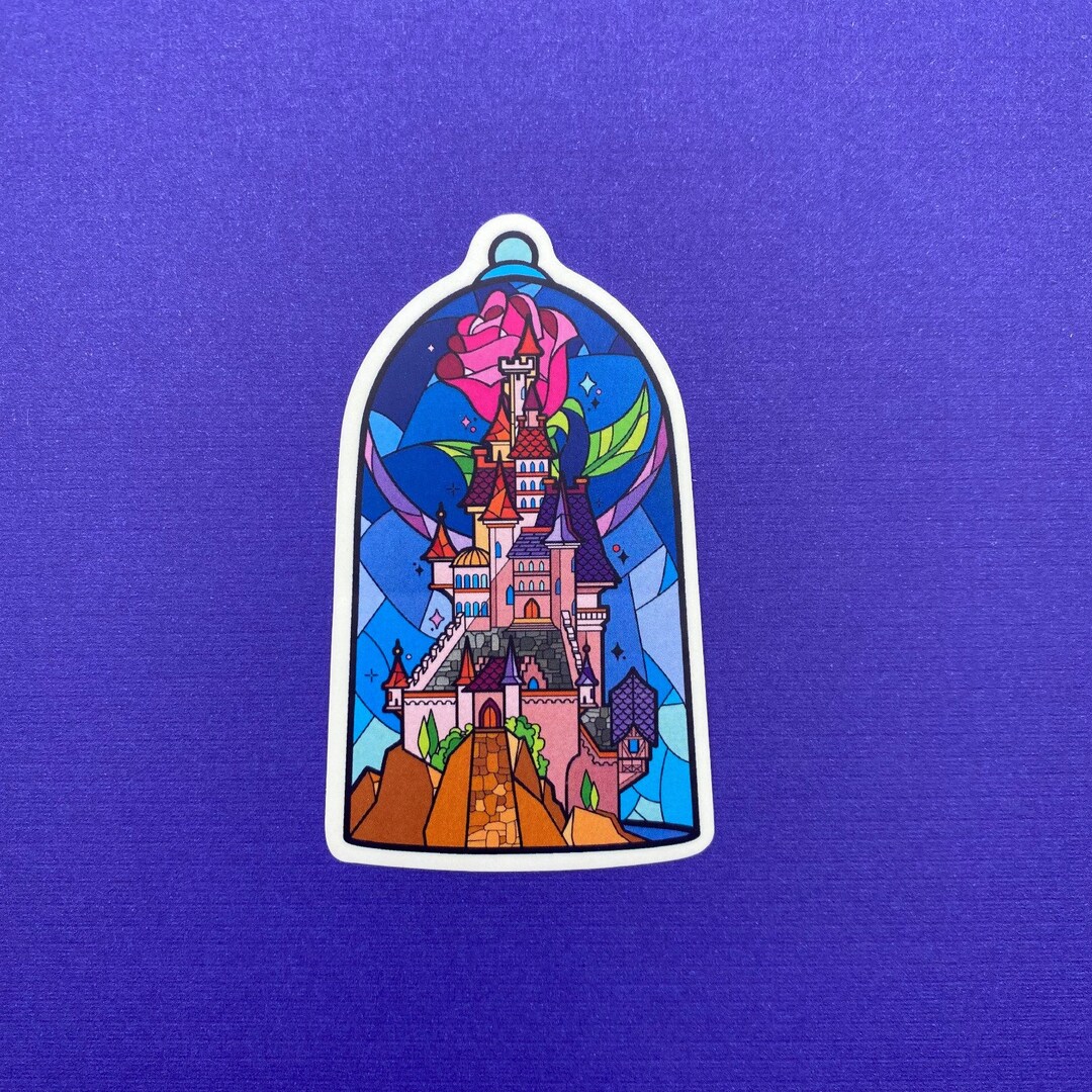 Beauty and the Beast Vinyl Sticker | Vinyl Sticker | Nostalgia - Etsy