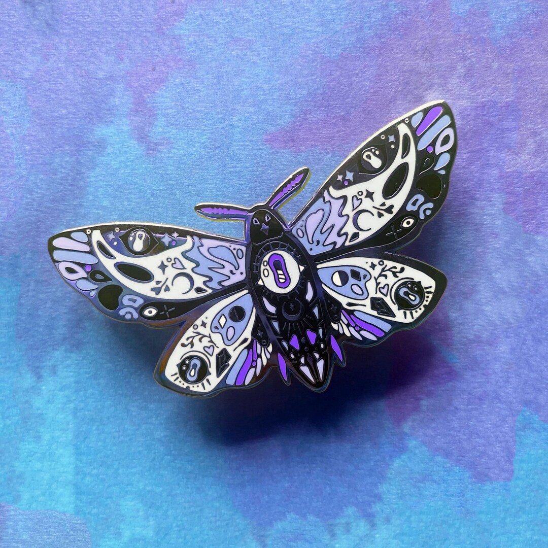 Mystic Moth Hard Enamel Pin | Enamel Pin | Moth | Detailed - Etsy